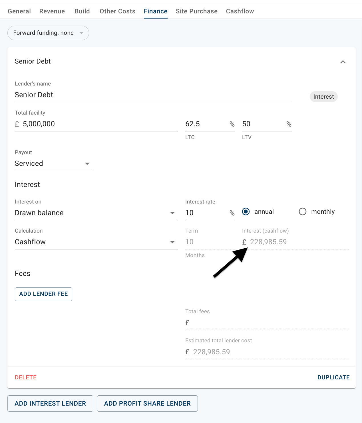 Interest Payment Type: Serviced Interest